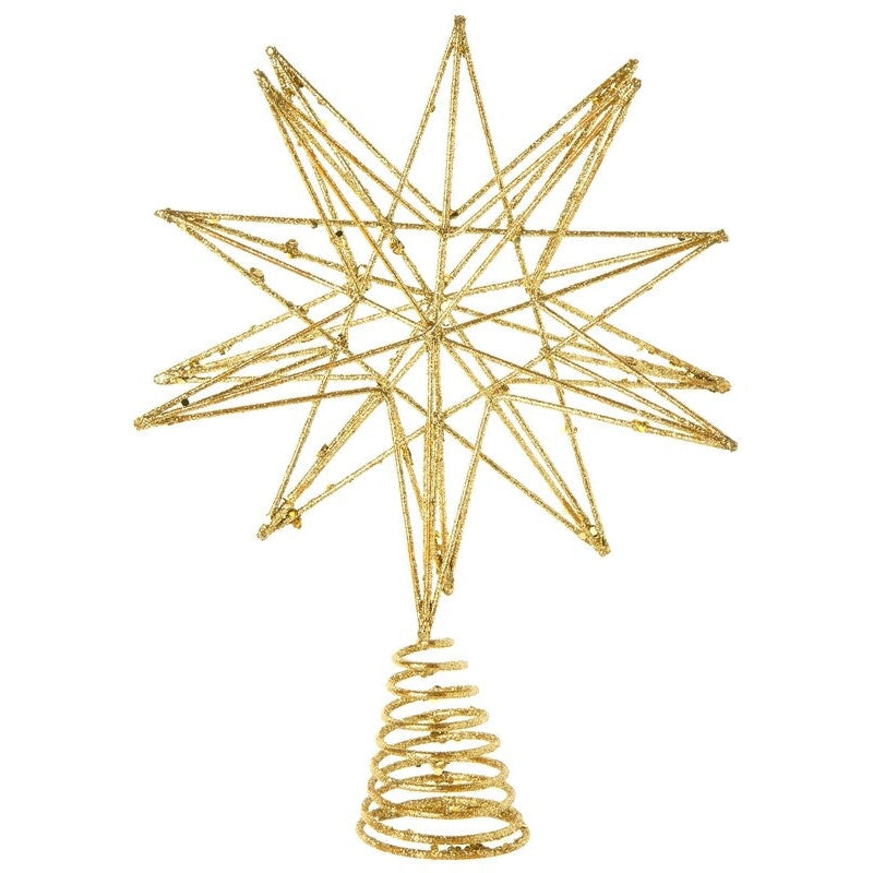 Gold Glitter Metal 3D Star Tree Topper – Just Fabulous Palm Springs