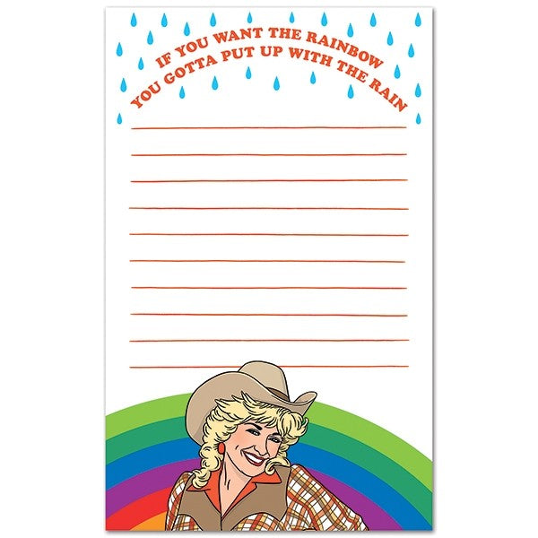 Notepad: Dolly Parton Rainbow – Just Fabulous Palm Springs